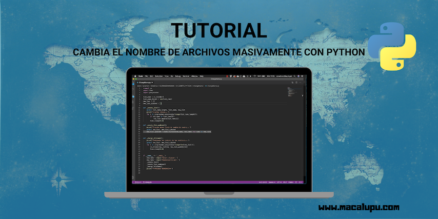 Cambia el nombre de archivos masivamente con Python - Jonathan Macalupu